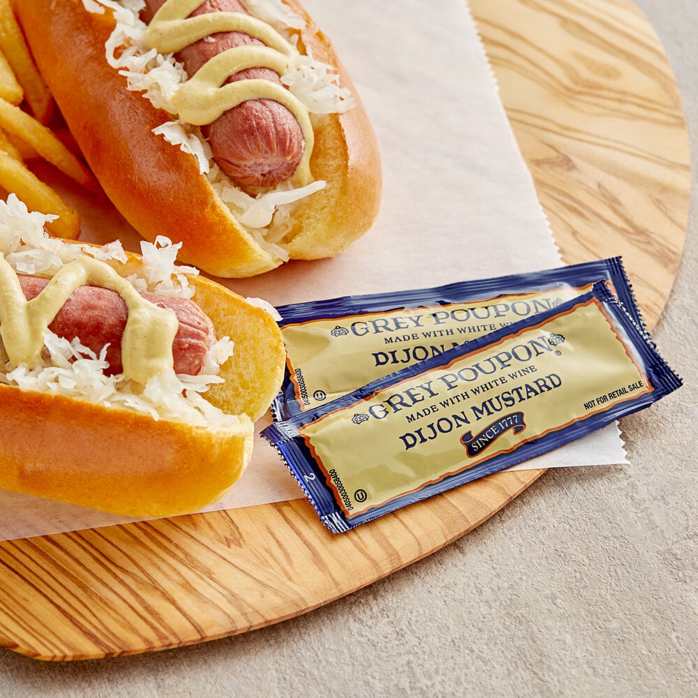 Grey Poupon Dijon Mustard Portion Packets - 200/Case