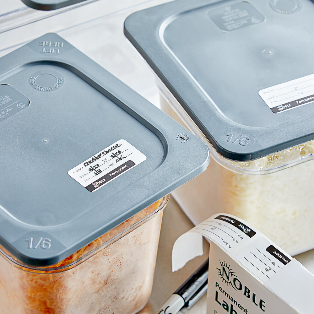 Noble Products 1" x 2" Permanent Food Rotation Label - 500/Roll