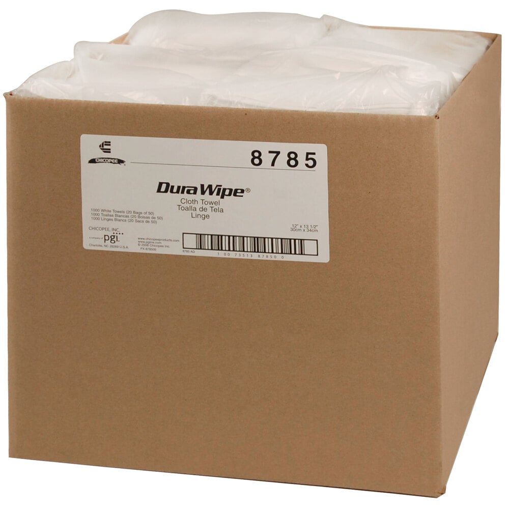 Chicopee 8785 Veraclean 12" x 13" White Medium-Duty Smooth Cleaning ...