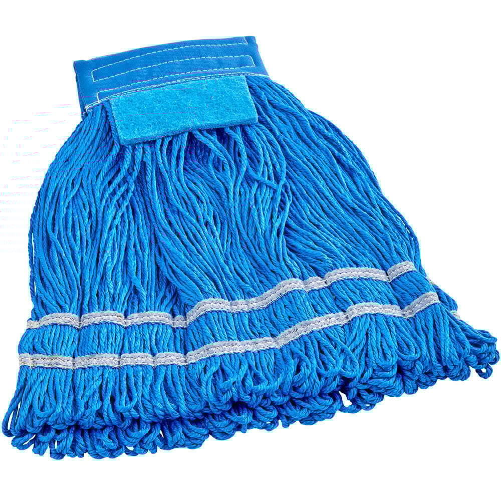 Lavex Janitorial 22 oz. Microfiber String Mop with 5" Blue Band