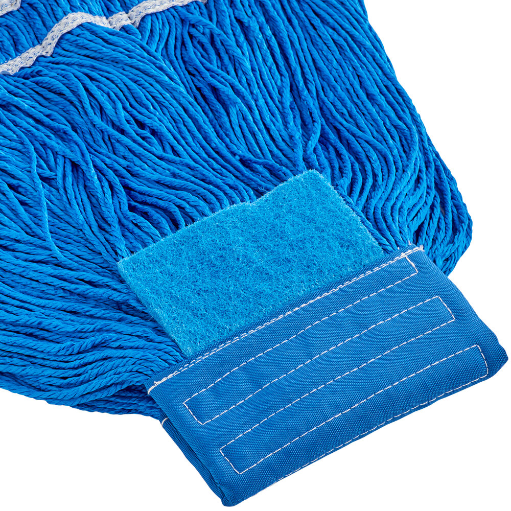 Lavex Janitorial 22 oz. Microfiber String Mop with 5" Blue Band
