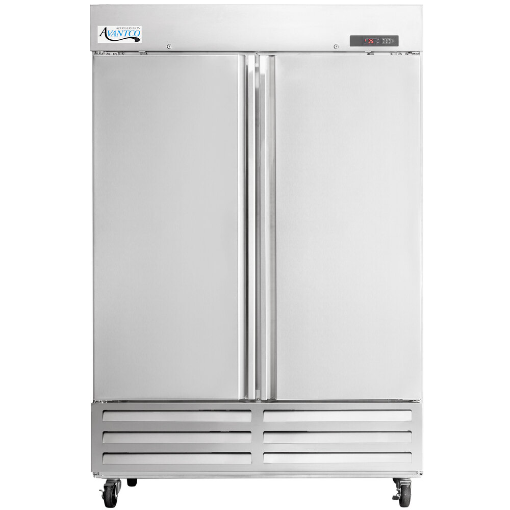 Avantco A Plus AP-49R 55 1/4" Stainless Steel Solid Door Reach-In ...