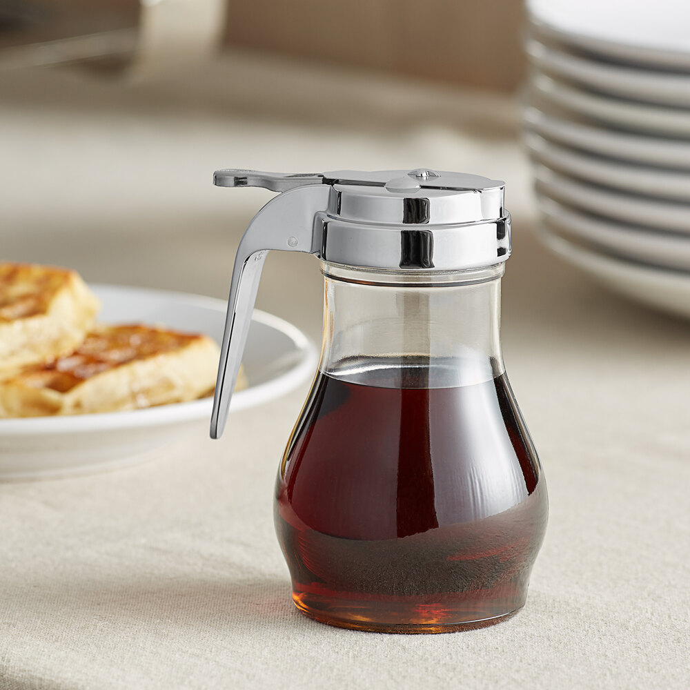 Vollrath 1212LJ Dripcut® 10 oz. Clear Polycarbonate Teardrop Syrup ...