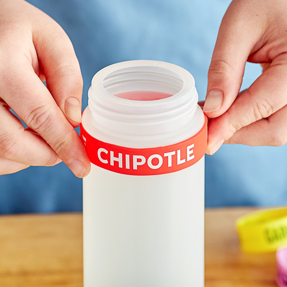 Choice "Chipotle" Silicone Squeeze Bottle Label Band for 16, 20, and 24 ...