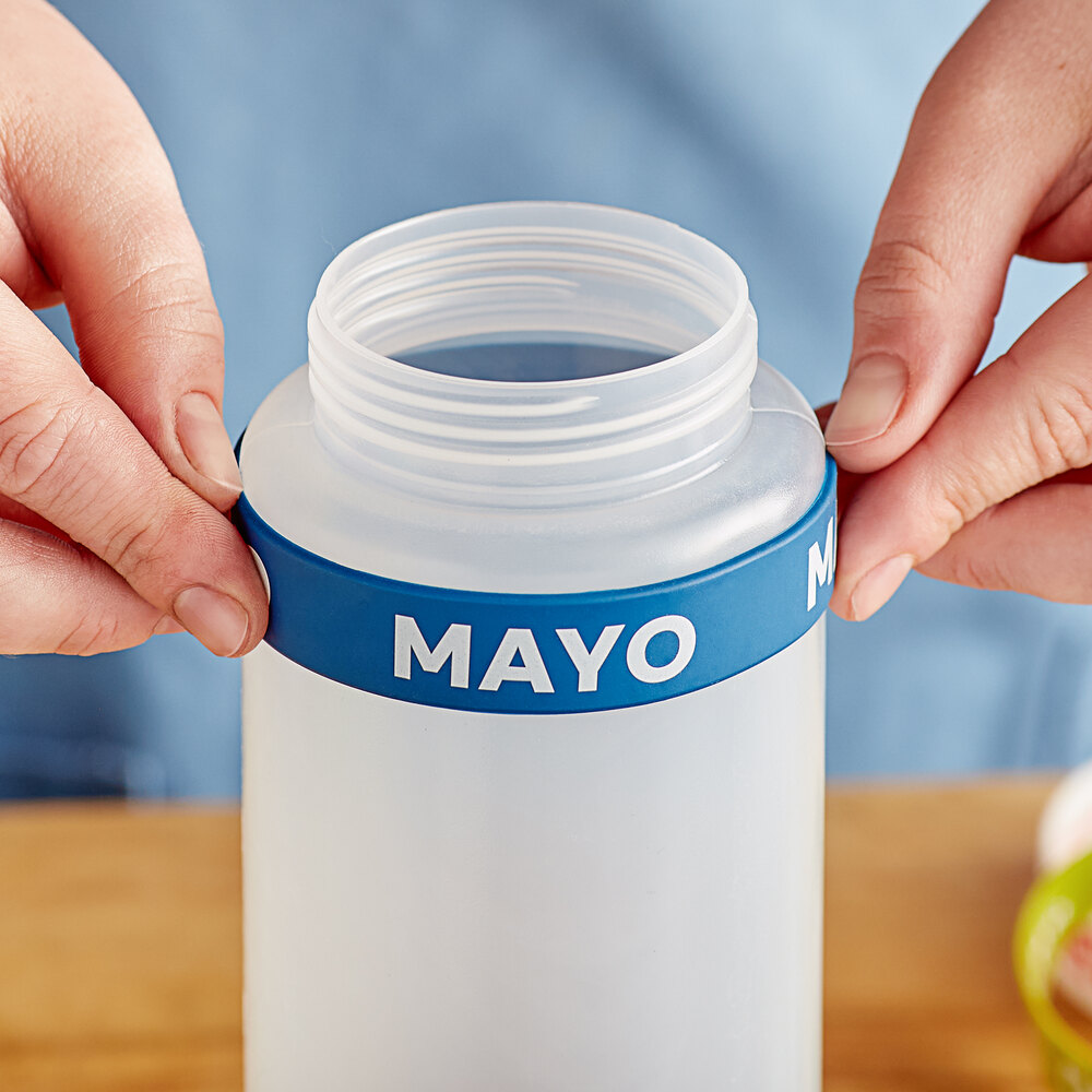 Choice "Mayo" Silicone Squeeze Bottle Label Band for 32 oz. Standard ...
