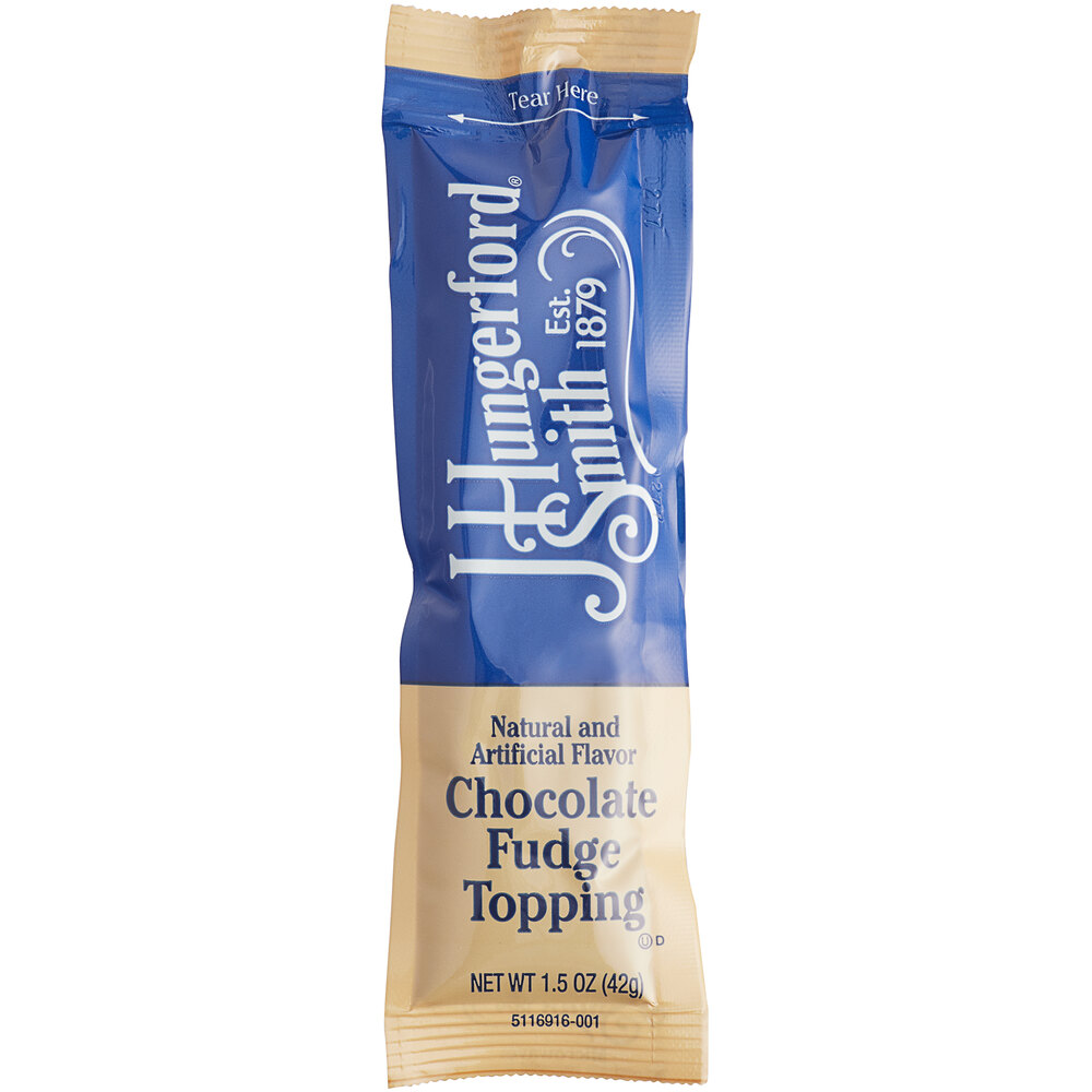 J. Hungerford Smith Chocolate Fudge Portion Control Packets 1.5 oz ...