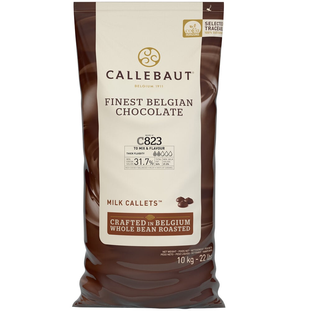 Callebaut Recipe C823 Milk Chocolate Callets™ 22 lb.
