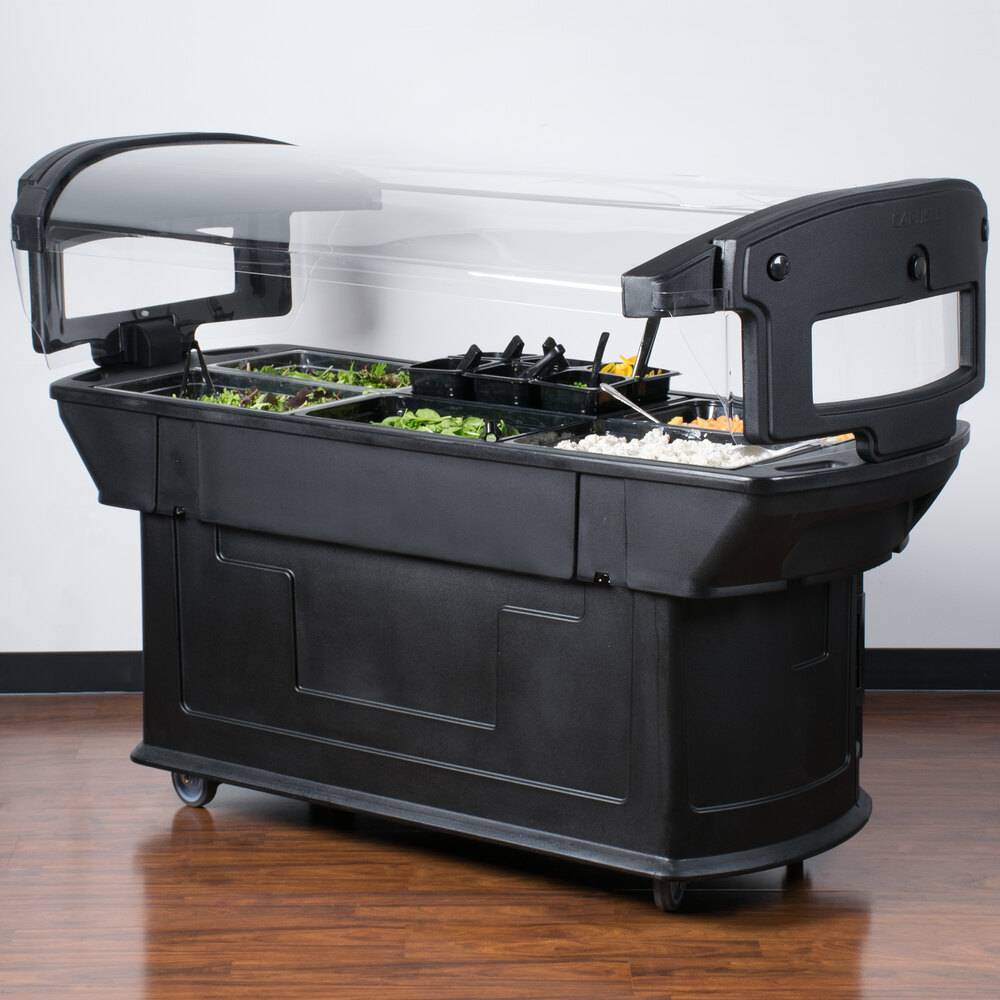 Carlisle 771103 Black 6' Maximizer Portable Food / Salad Bar