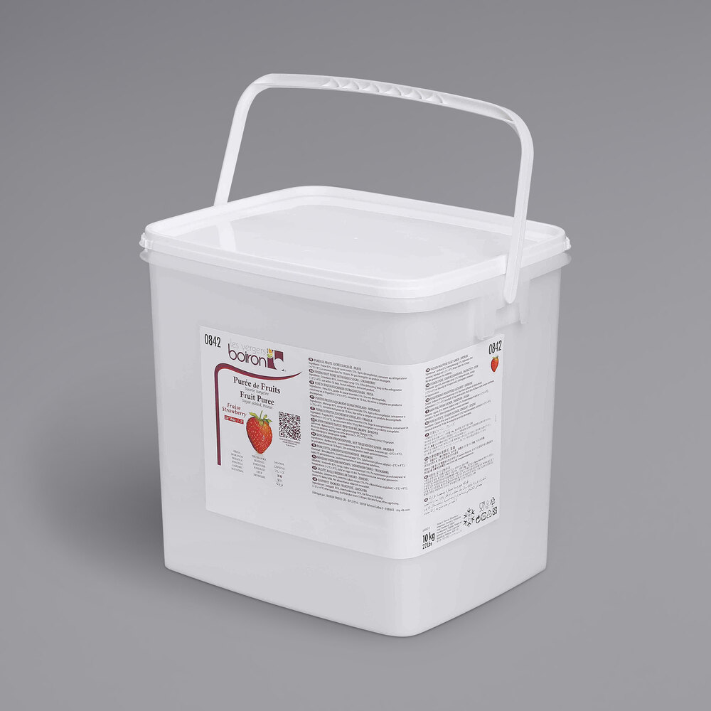 Les Vergers Boiron Strawberry Puree 22 lb. Bucket