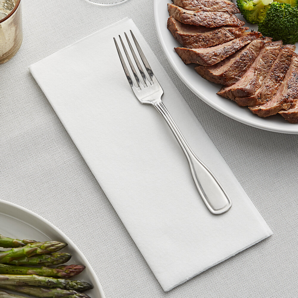 Hoffmaster White Linen-Like 1/8 Fold Dinner Napkin - 17" x 20" - 300/Case