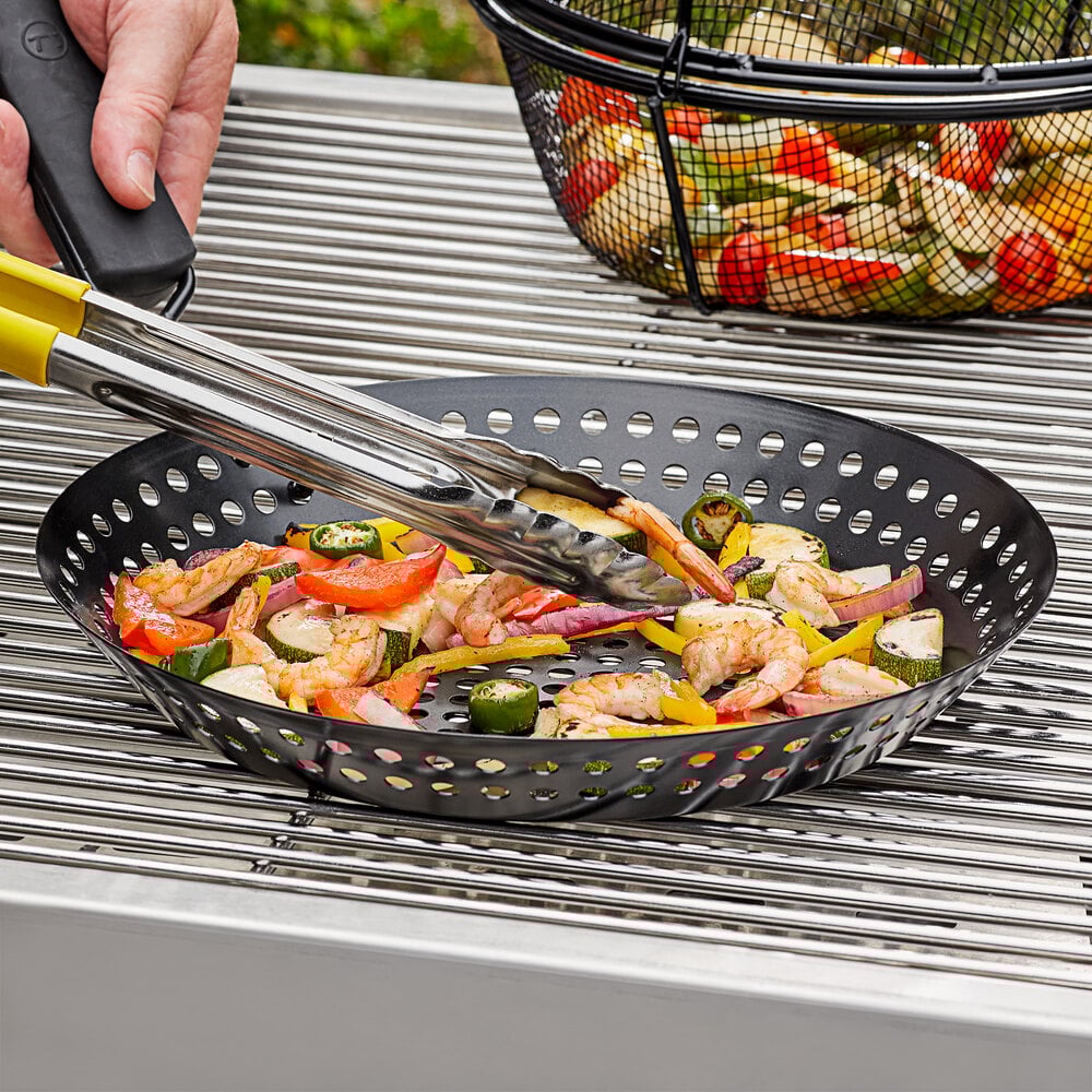 Outset® 12" Diameter Non-Stick Perforated Grill Skillet with Removable ...