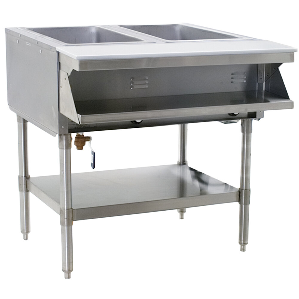 Eagle Group SHT2 Natural Gas Steam Table Two Pan - All Stainless Steel ...