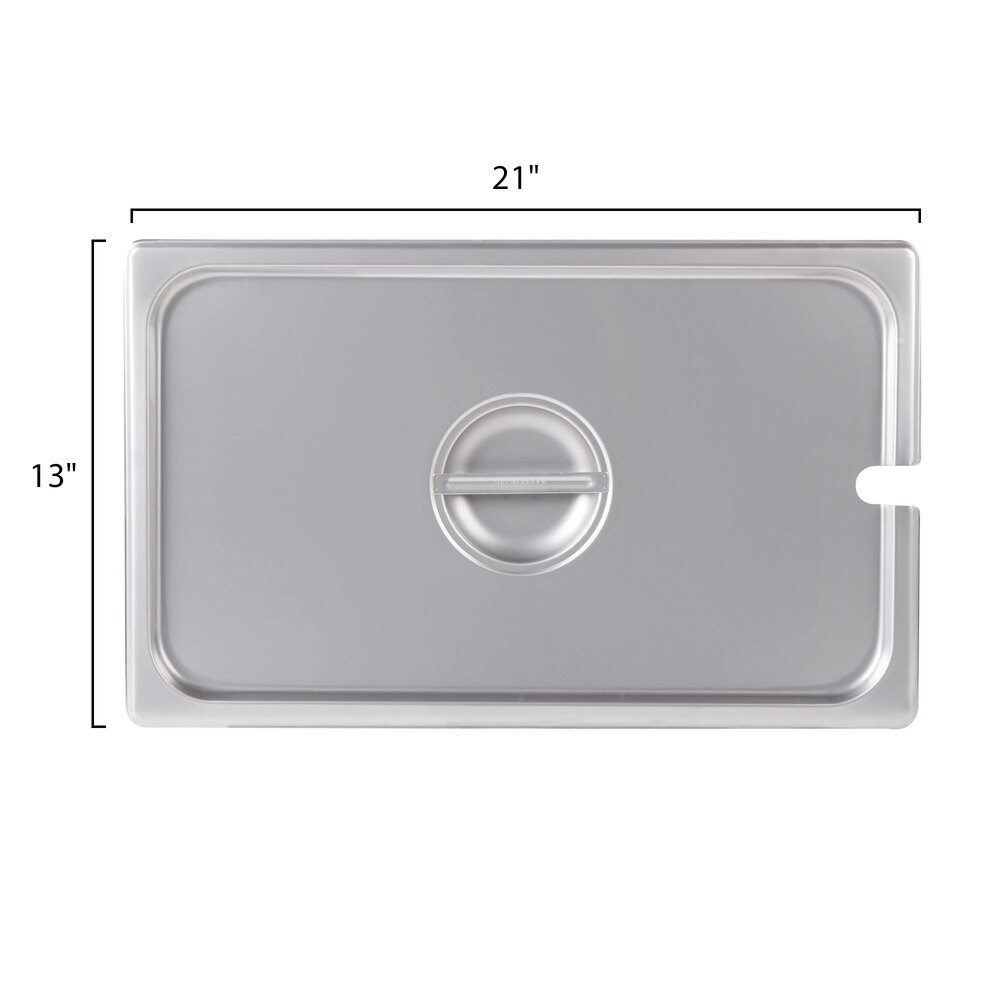 Choice Full Size Stainless Steel Slotted Steam Table / Hotel Pan Cover