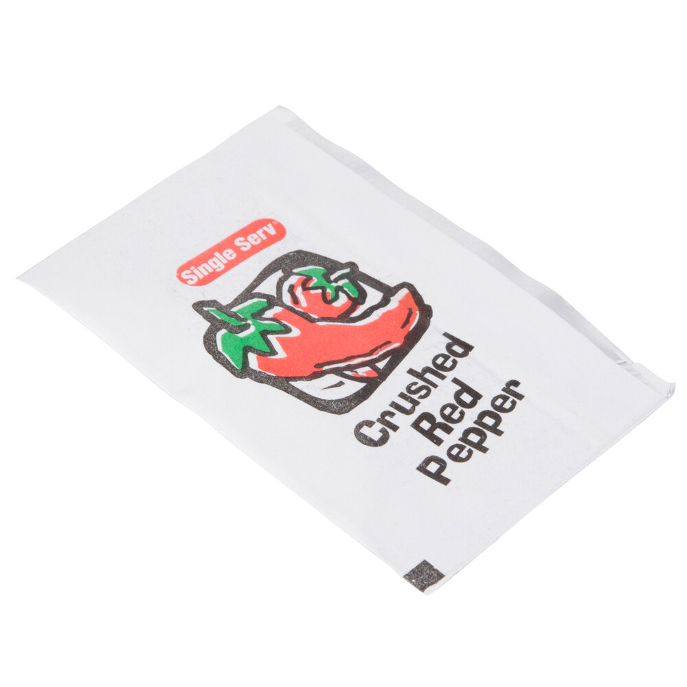 Crushed Red Pepper 1 Gram Portion Packet - 200/Case