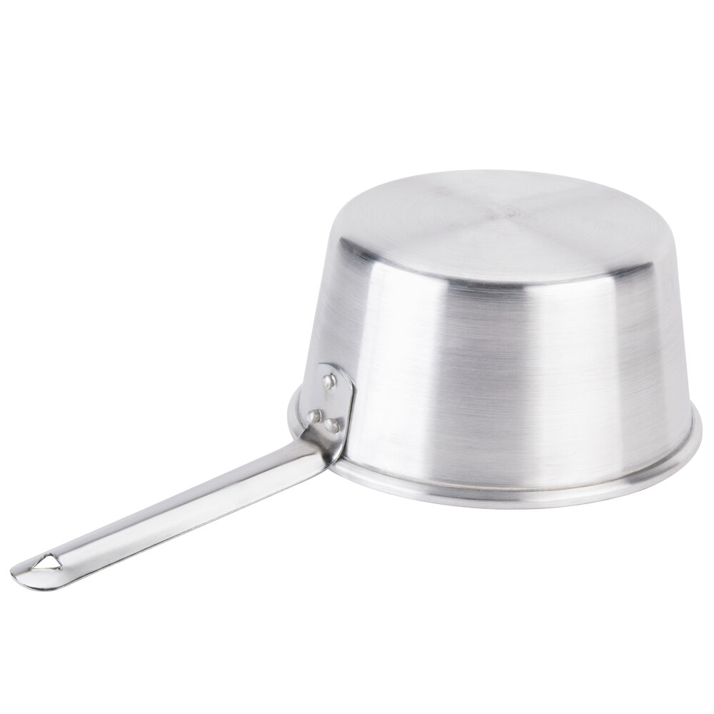 Town 35403 3 Qt. Tapered Aluminum Sauce Pan / Dipper