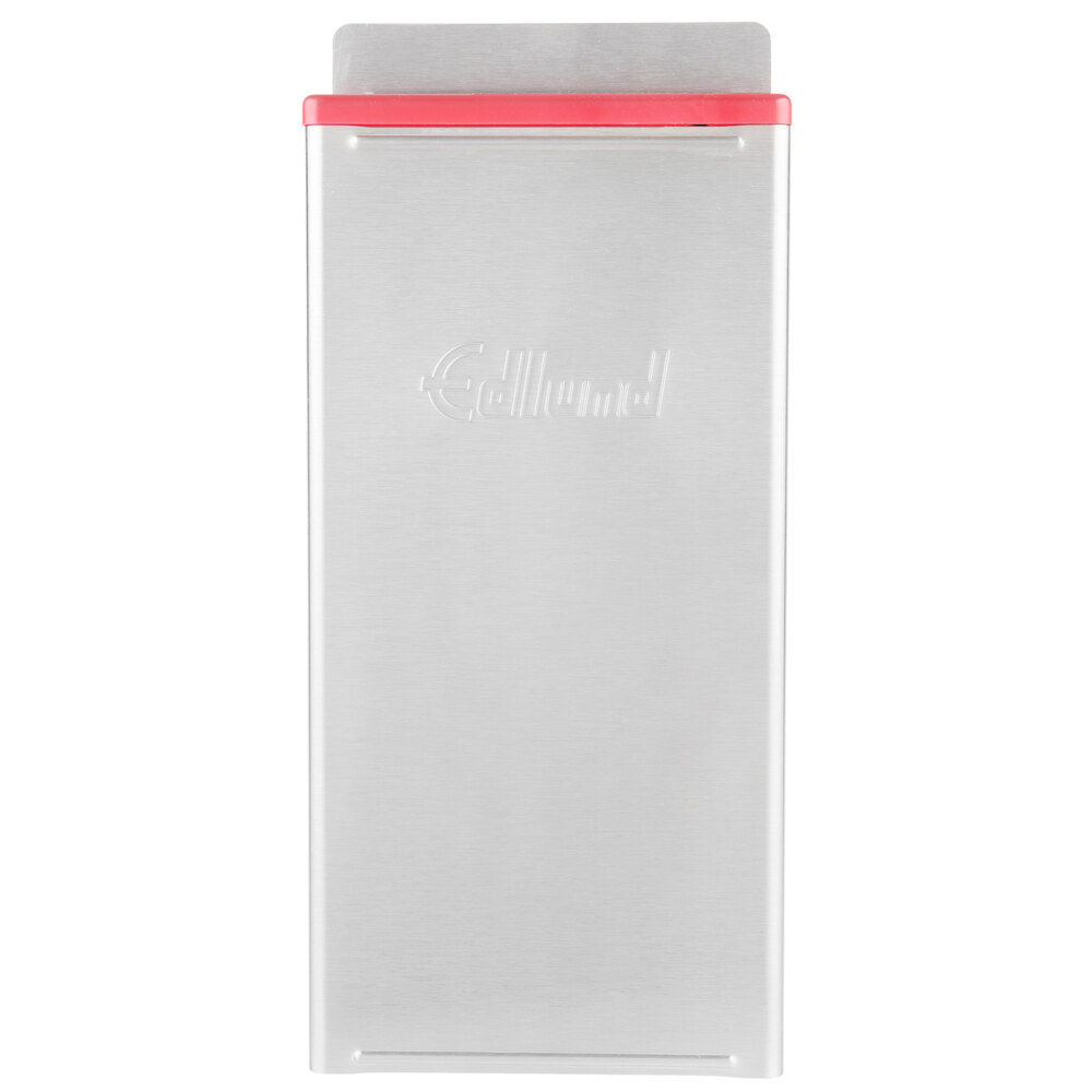 Edlund KR-50R 12" HACCP Enclosed Stainless Steel Knife Rack with Red Insert