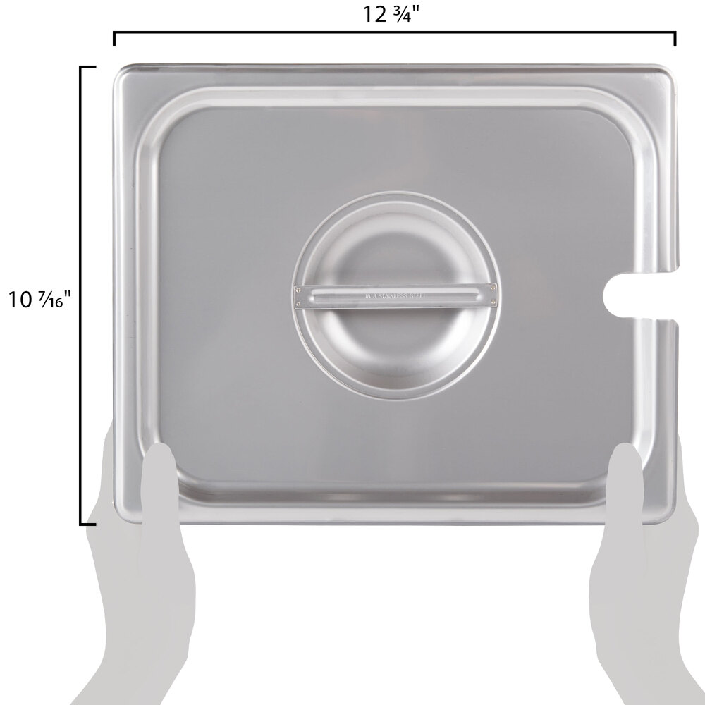 Choice 1/2 Size Stainless Steel Slotted Steam Table / Hotel Pan Cover