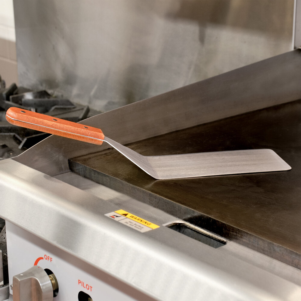 8" x 4" Solid Turner with Oversize Straight Blade and Wood Handle