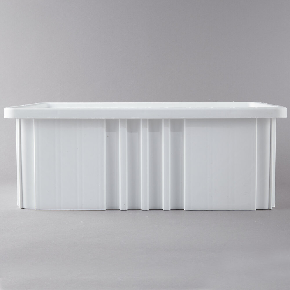 Metro MTB92060W 17" x 11" x 6" White Divider Tote Box