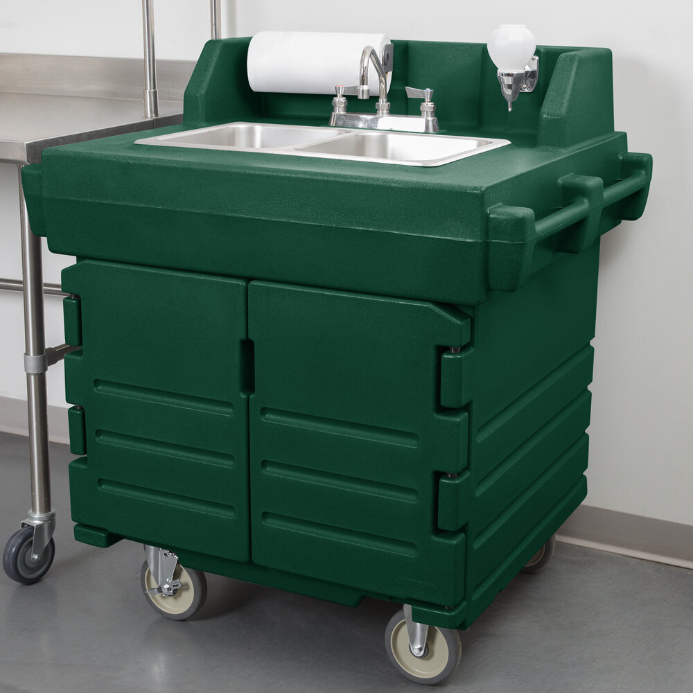 Cambro KSC402519 Green CamKiosk Portable Self-Contained Hand Sink Cart ...