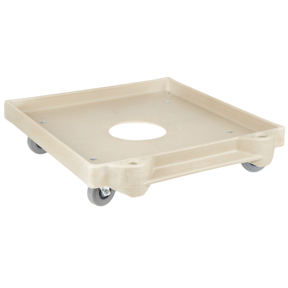 Vollrath 52290 Signature Tan Plastic Rack Dolly Base (No Handle) - 20 ...