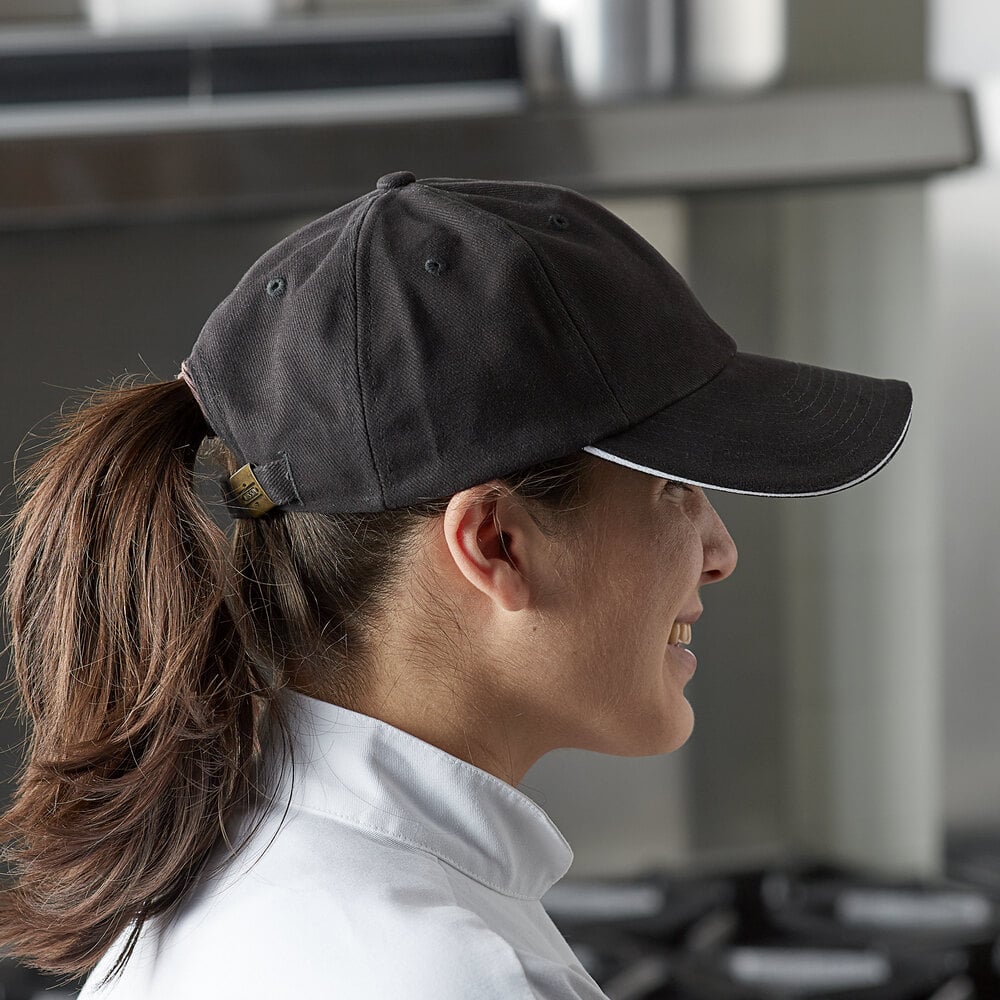 Chef Revival Black Custom Embroidered 6-Panel Baseball / Chef Cap