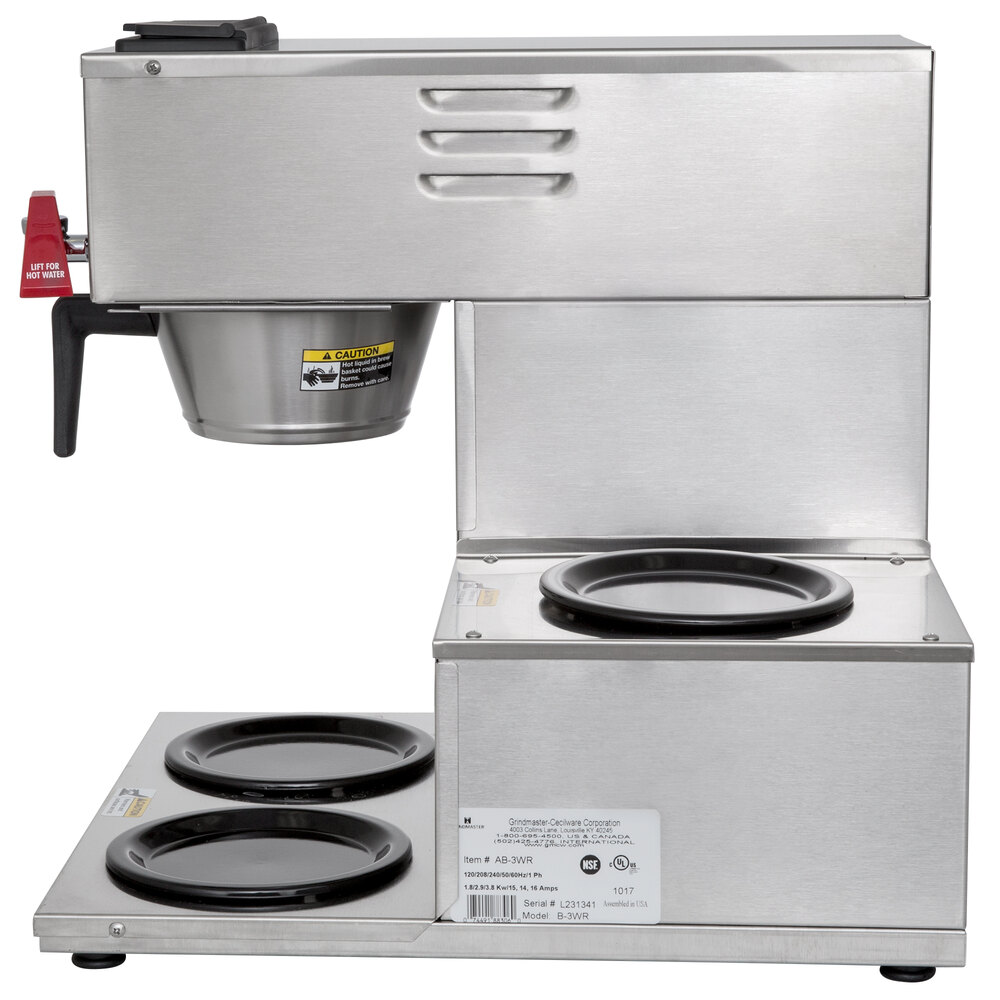 Grindmaster B-3WR PrecisionBrew Digital 64 oz. Automatic Coffee Brewer ...