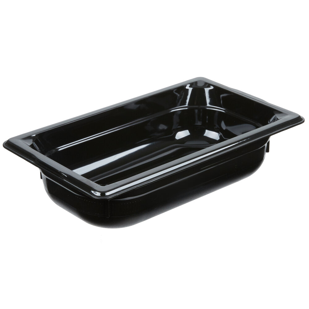 Vollrath 9042420 Super Pan® 1/4 Size Black High Heat Plastic Food Pan ...
