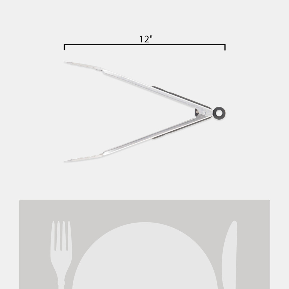 Tablecraft 2012 12" Ergonomic Locking Tongs
