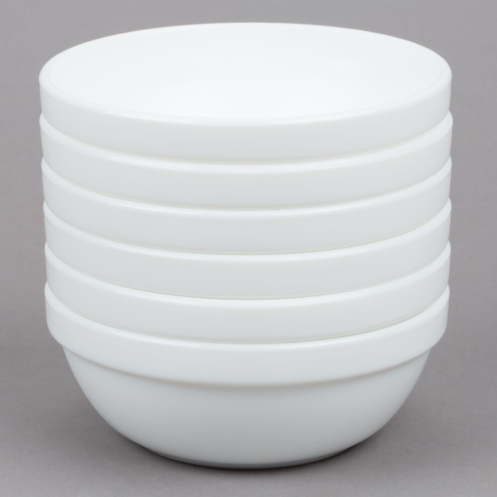 Arcoroc 43319 Opal Restaurant White 10.5 oz. Stacking Bowl by Arc ...
