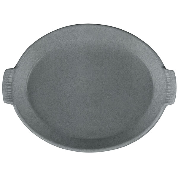 Tablecraft CW1380GR 1.5 Qt. Granite Cast Aluminum Small Shallow Oval ...