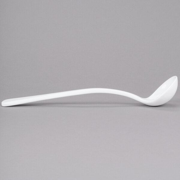 Tablecraft CW9000 1 oz. White Cast Aluminum Long Ladle