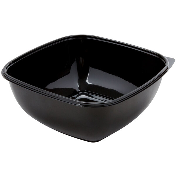 Sabert 94160B50 Bowl2 160 oz. Black Square Catering Bowl - 50/Case