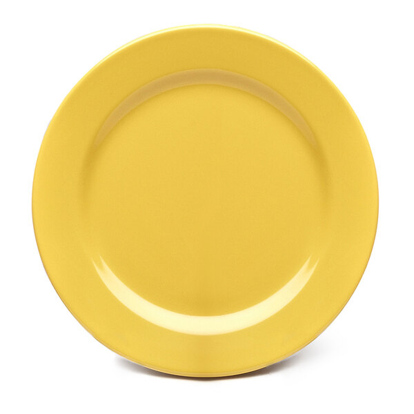 Elite Global Solutions D1075PL Rio Yellow 10 3/4" Round Melamine Plate ...