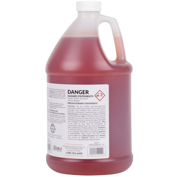 Noble Chemical 1 Gallon / 128 oz. Power Liquid Dish Washing Machine ...