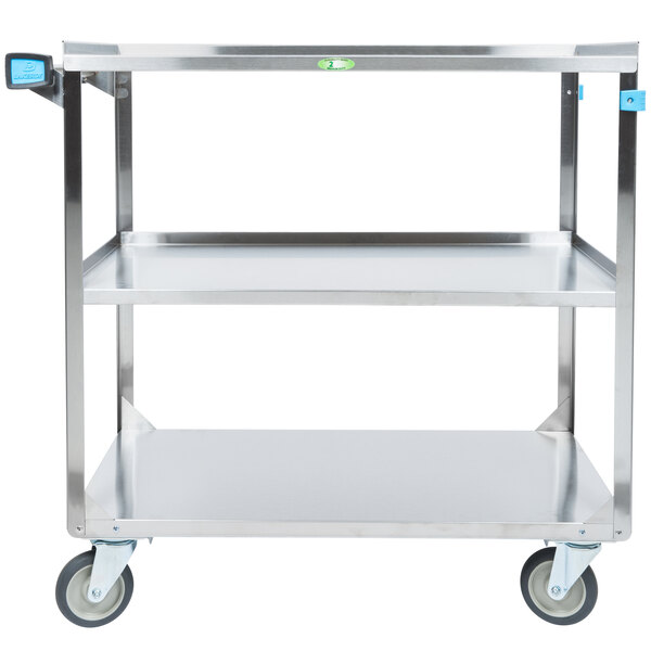 Lakeside 444 Medium Duty Stainless Steel 3 Shelf Utility Cart - 22 3/8 ...
