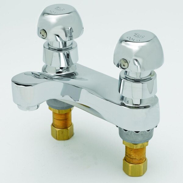 T&S B-0831-VR Deck Mount Centerset Mixing Faucet with 4" Centers, Push ...