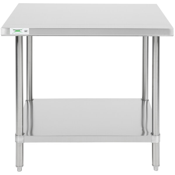 Regency 30" x 36" All 18-Gauge 430 Stainless Steel Commercial Work ...