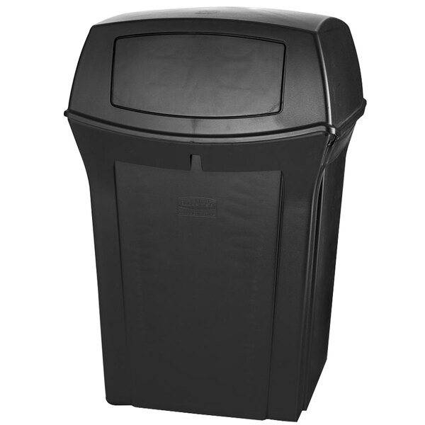 black outside bin