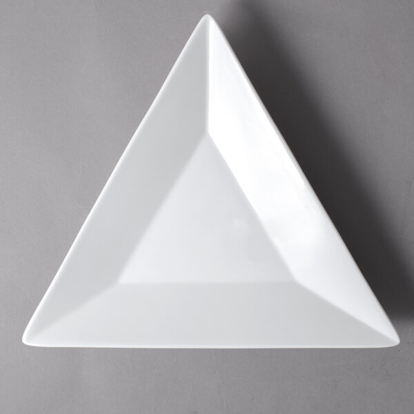 10 Strawberry Street WTR-8TRI Whittier 9 7/8" White Triangle Porcelain ...