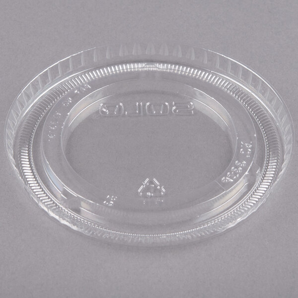 Solo Ultra Clear™ 662TP Clear No Slot Plastic Lid - 100/Pack