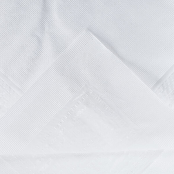 Hoffmaster 210066 72" x 72" White Tissue / Poly Table Cover - 25/Case