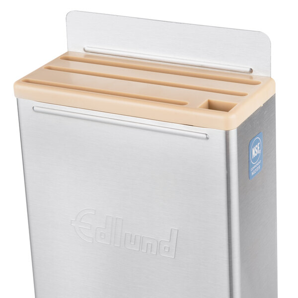 Edlund KR-50 4-Slot HACCP Enclosed Stainless Steel Knife Rack with Tan ...