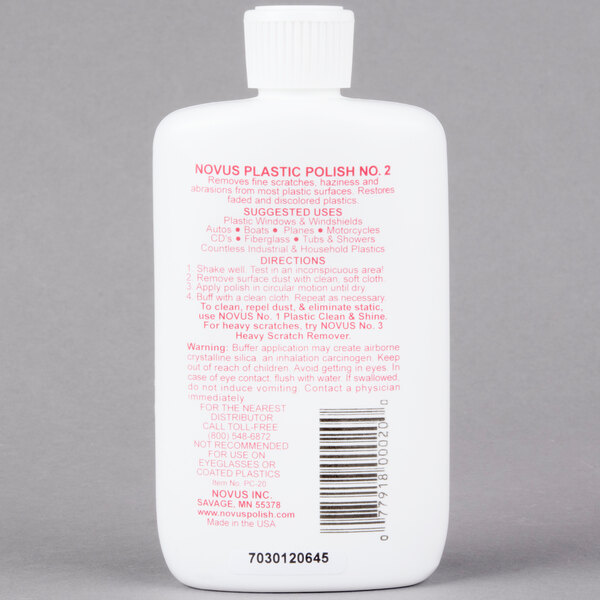 Novus PN-7030 8 oz. Plastic Polish #2 Fine Scratch Remover