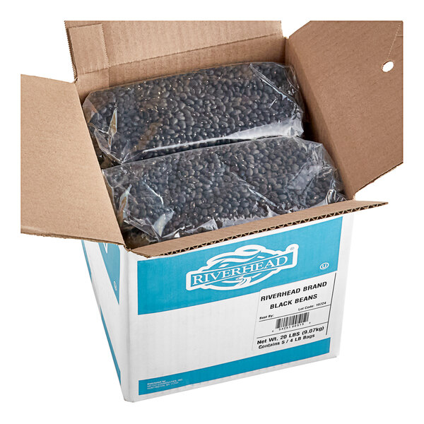 Dried Black Beans (20 lb.) - WebstaurantStore