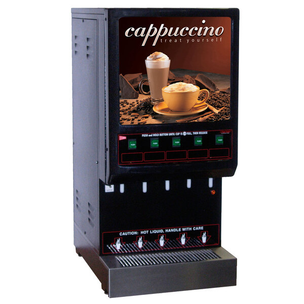 Cecilware 5K-GB-LD Cappuccino Dispenser with 5 Hoppers - 120V