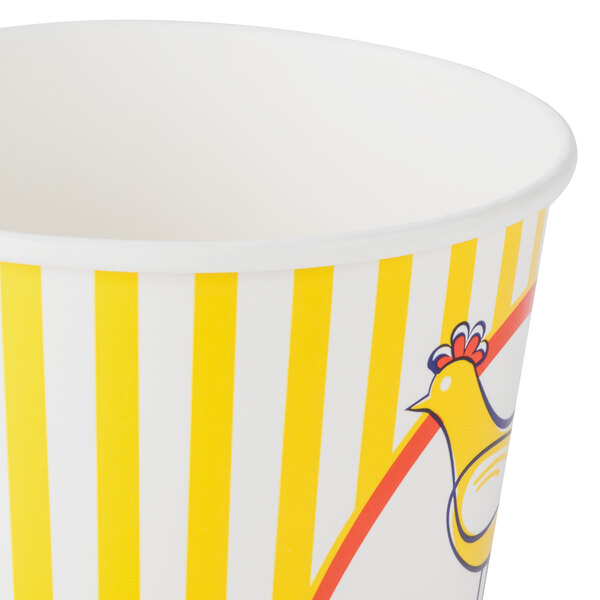 Choice 3.5 lb. Chicken Bucket with Lid - 35/Pack