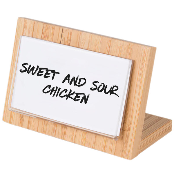 Cal-Mil 1103-23-12 3" x 2" Bamboo Framed Displayette