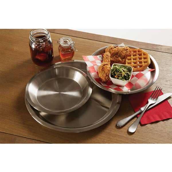 American Metalcraft 1187SS 10 1/8" x 3/4" Stainless Steel Pie Pan