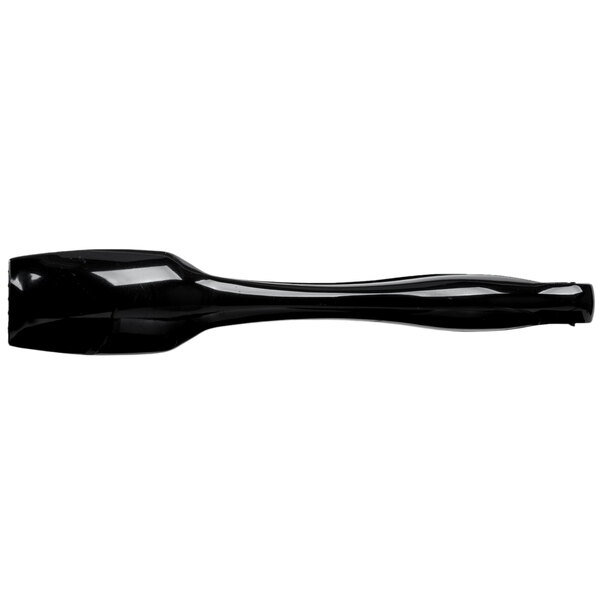 Visions 10 1/2" Black Disposable Plastic Tongs - 36/Case
